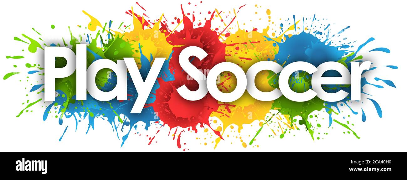 play soccer in splash’s background Stock Photo - Alamy