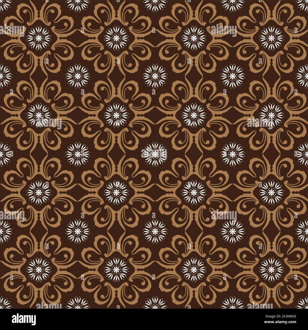 Beautiful flower motifs for Indonesian batik with very distinctive dark ...