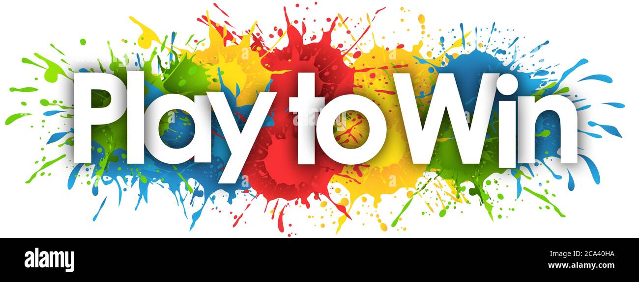 Play to Win in splash’s background Stock Photo - Alamy