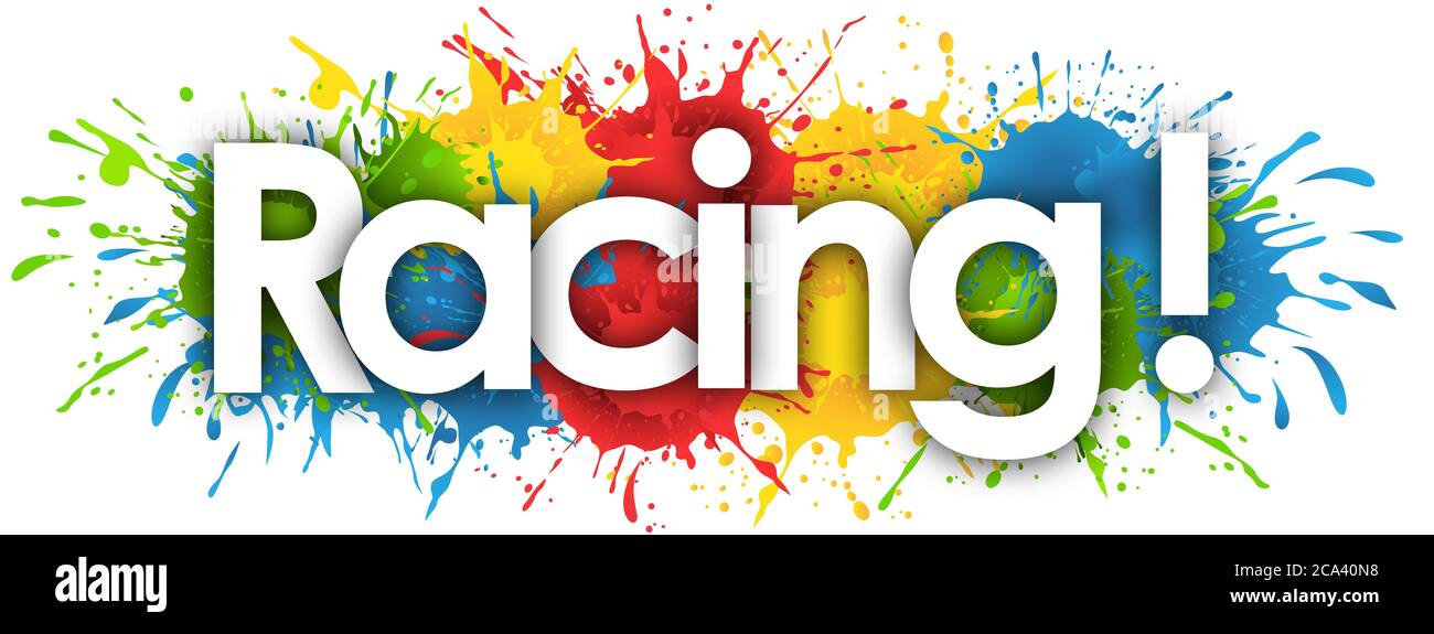 Racing in splash’s background Stock Photo - Alamy