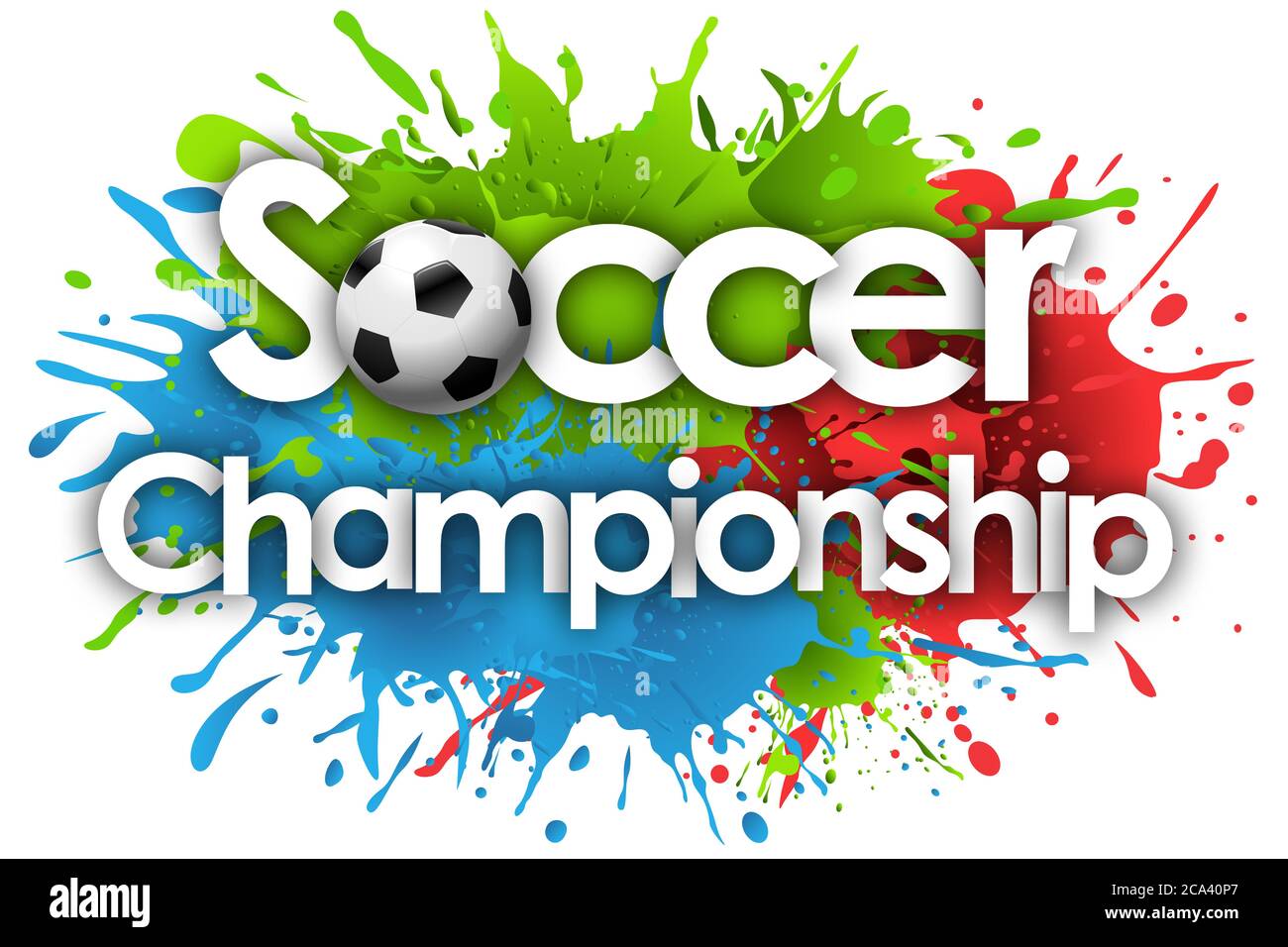 Soccer Championship in splash’s background Stock Photo - Alamy