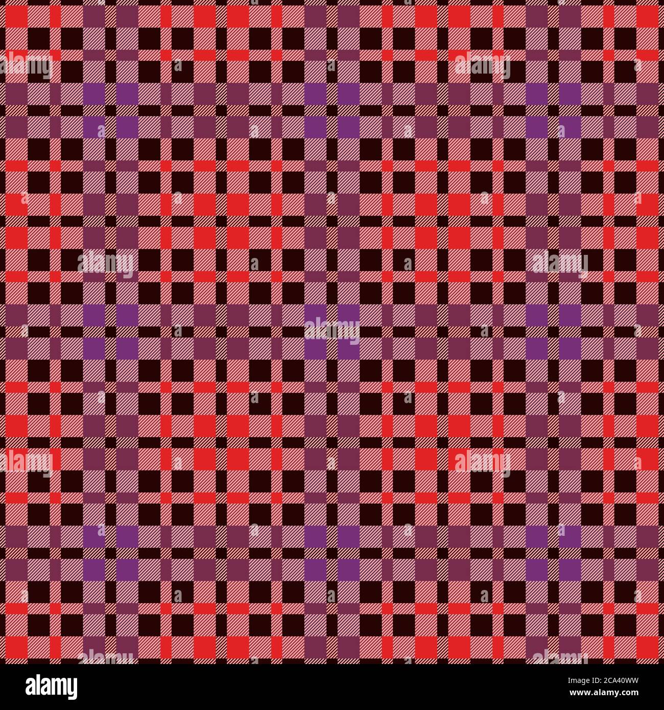 Rectangular seamless vector pattern as a tartan plaid mainly in pink ...