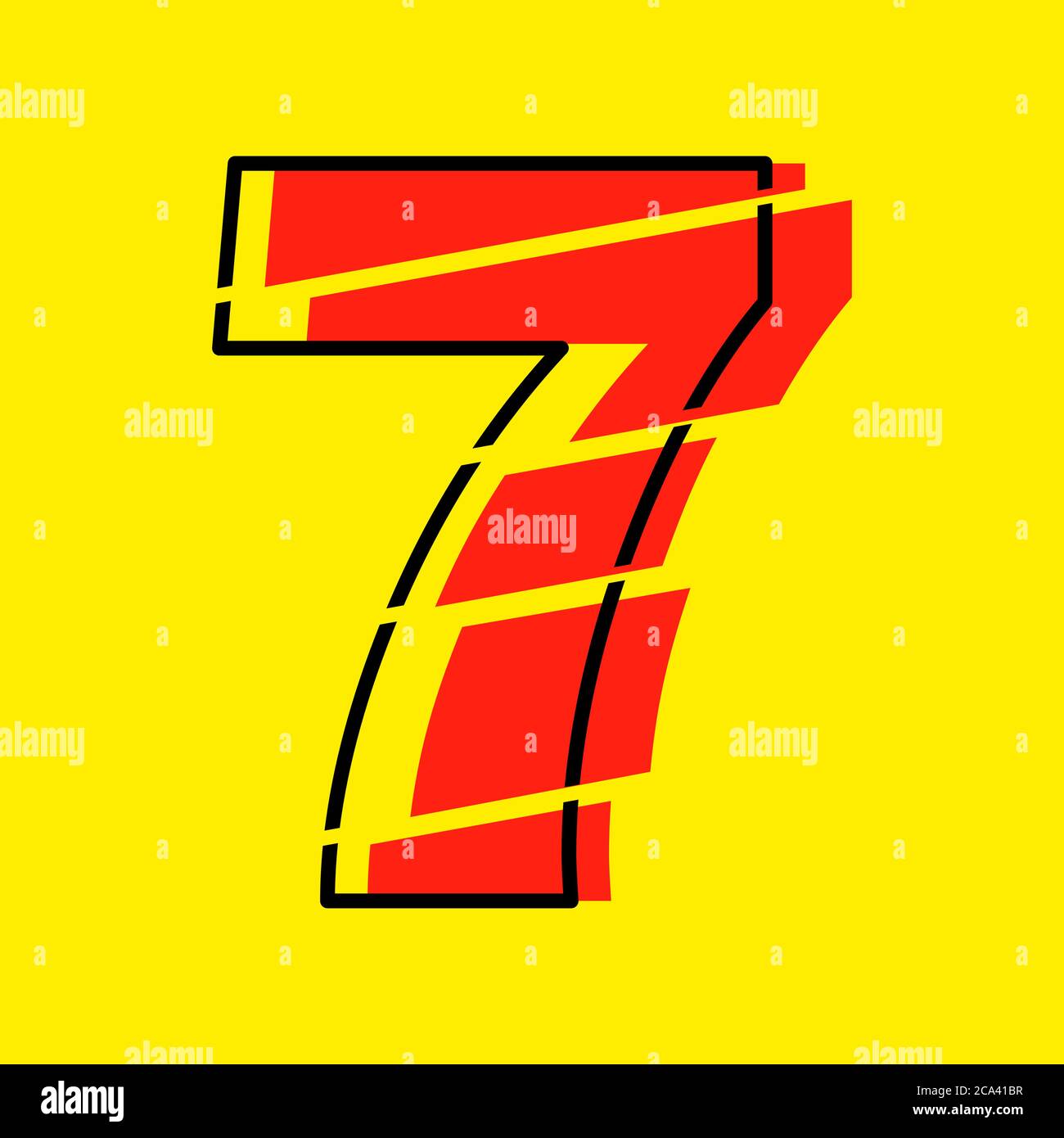 Numeric 7 Stock Vector Images - Alamy