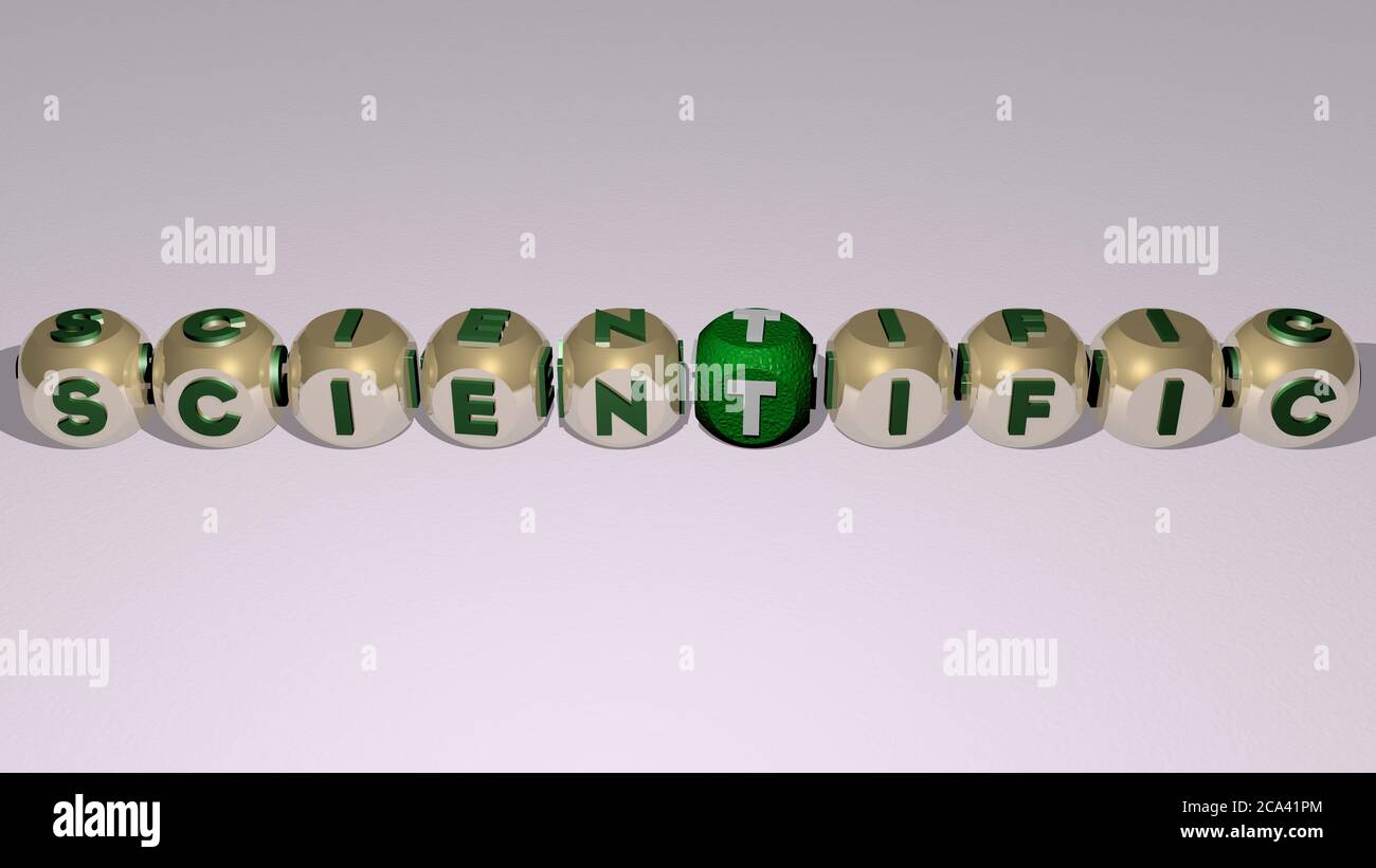 SCIENTIFIC combined by dice letters and color crossing for the related ...