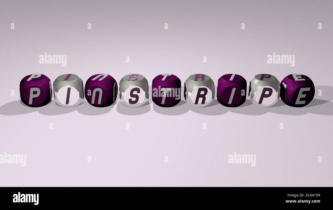 combination of pinstripe built by cubic letters from the top ...