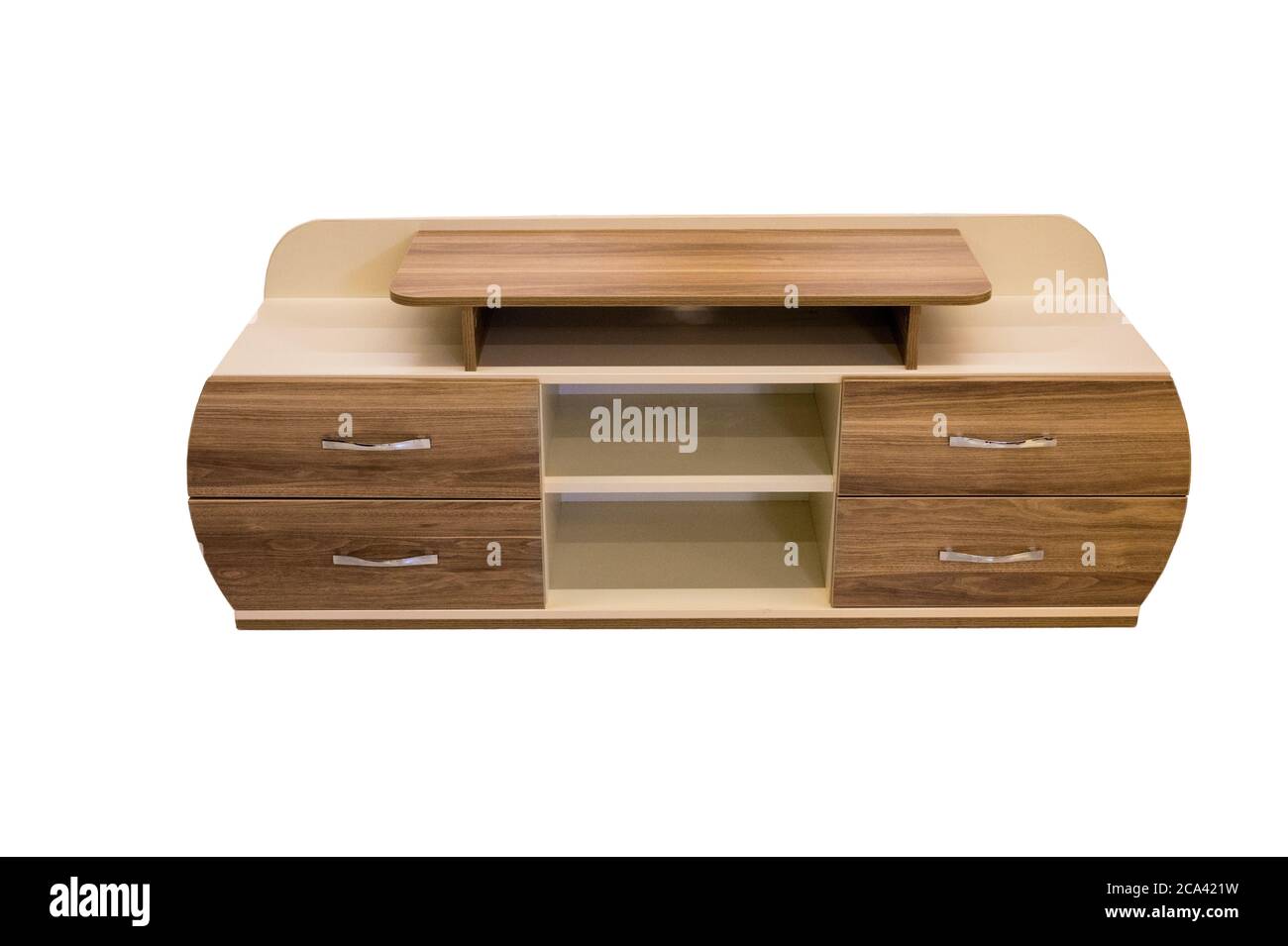 Modern furniture drawer on white background Stock Photo - Alamy