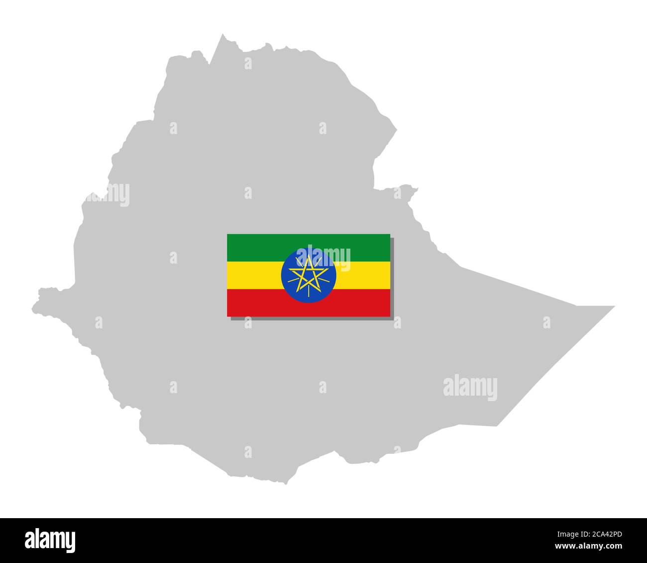 Flag and map of Ethiopia Stock Photo - Alamy