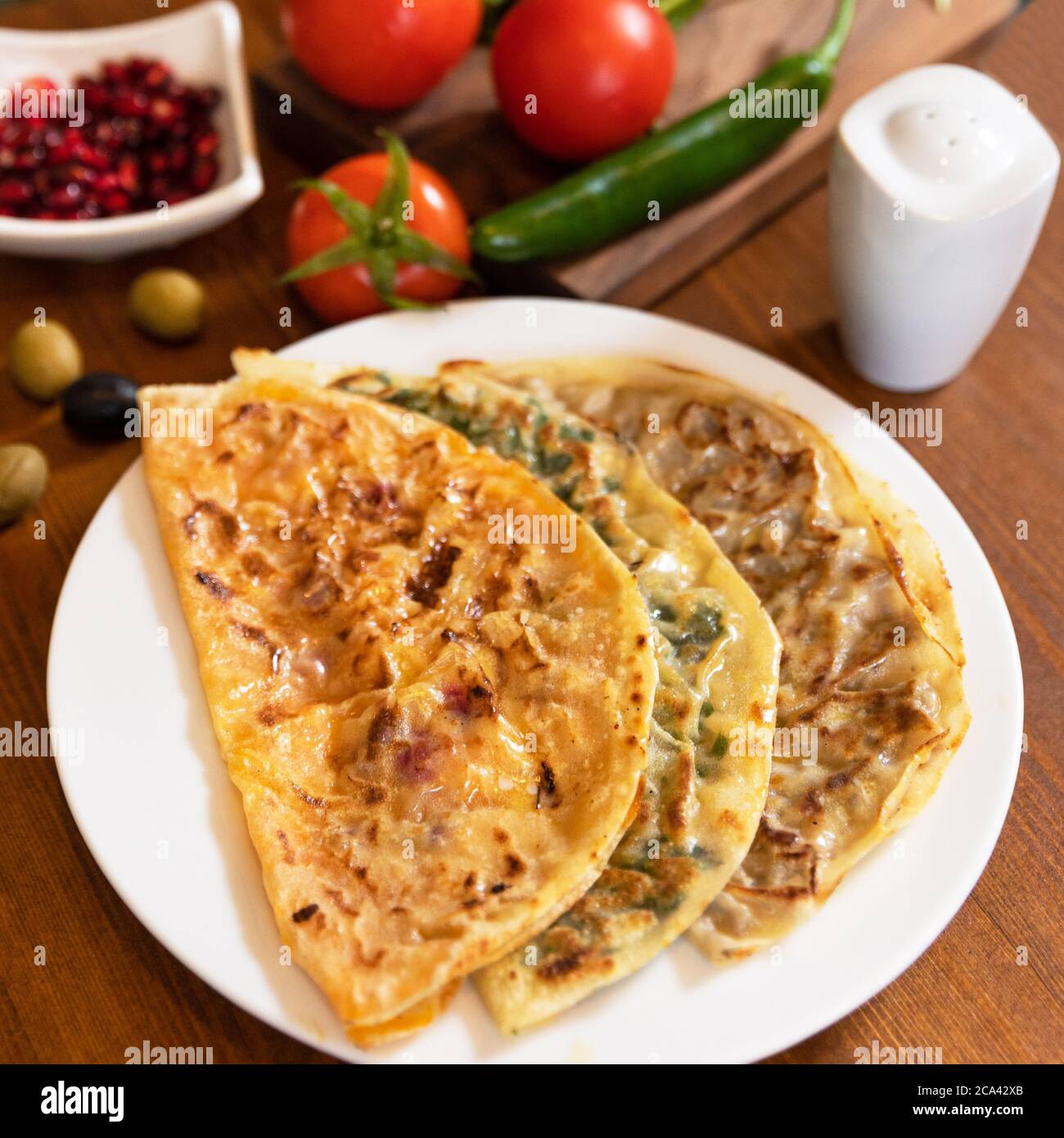 Tasty qutab azerbaijani meal hi-res stock photography and images - Alamy