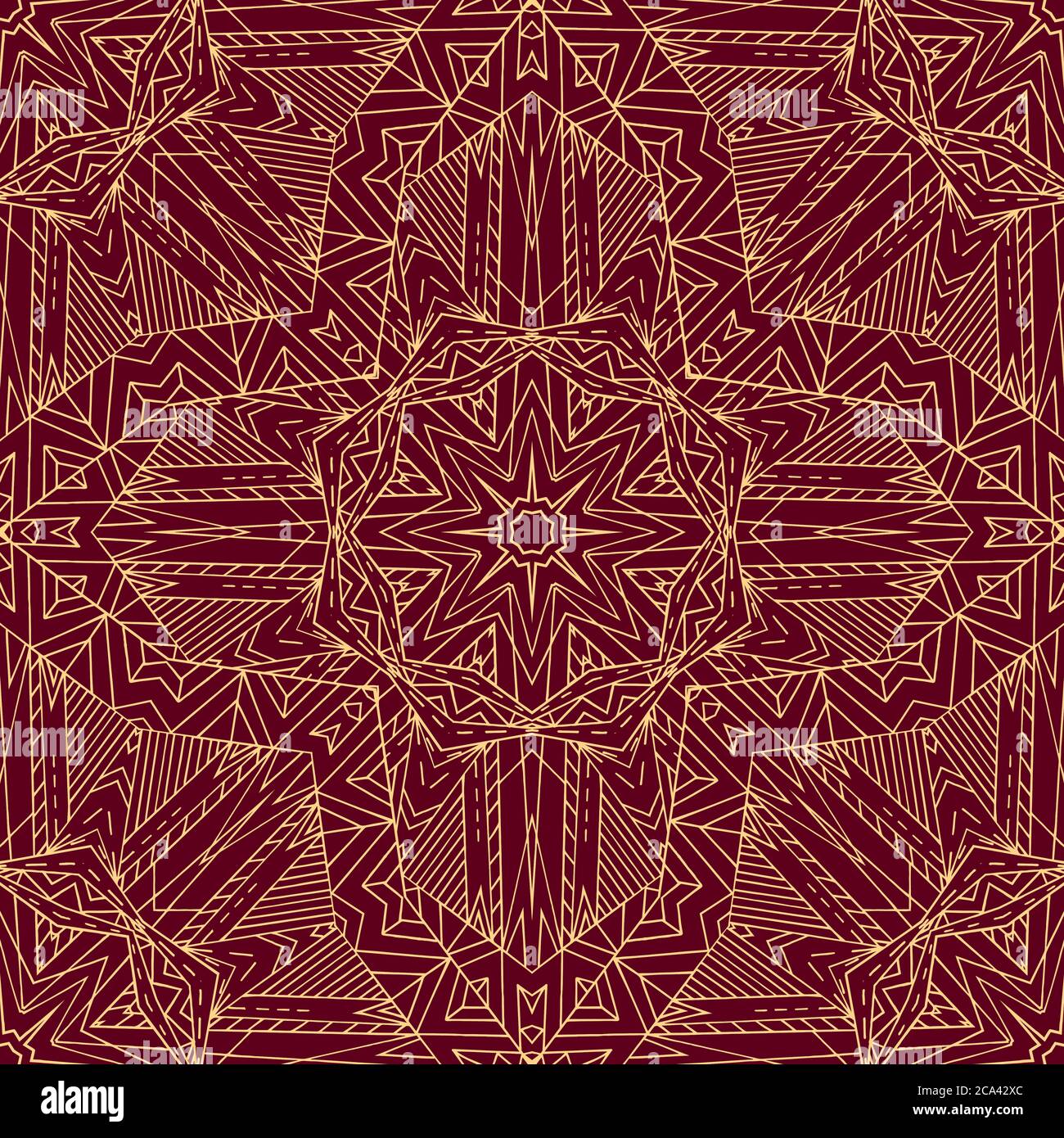 Arabic seamless red pattern. Vector doodle background. Boho pattern of ...
