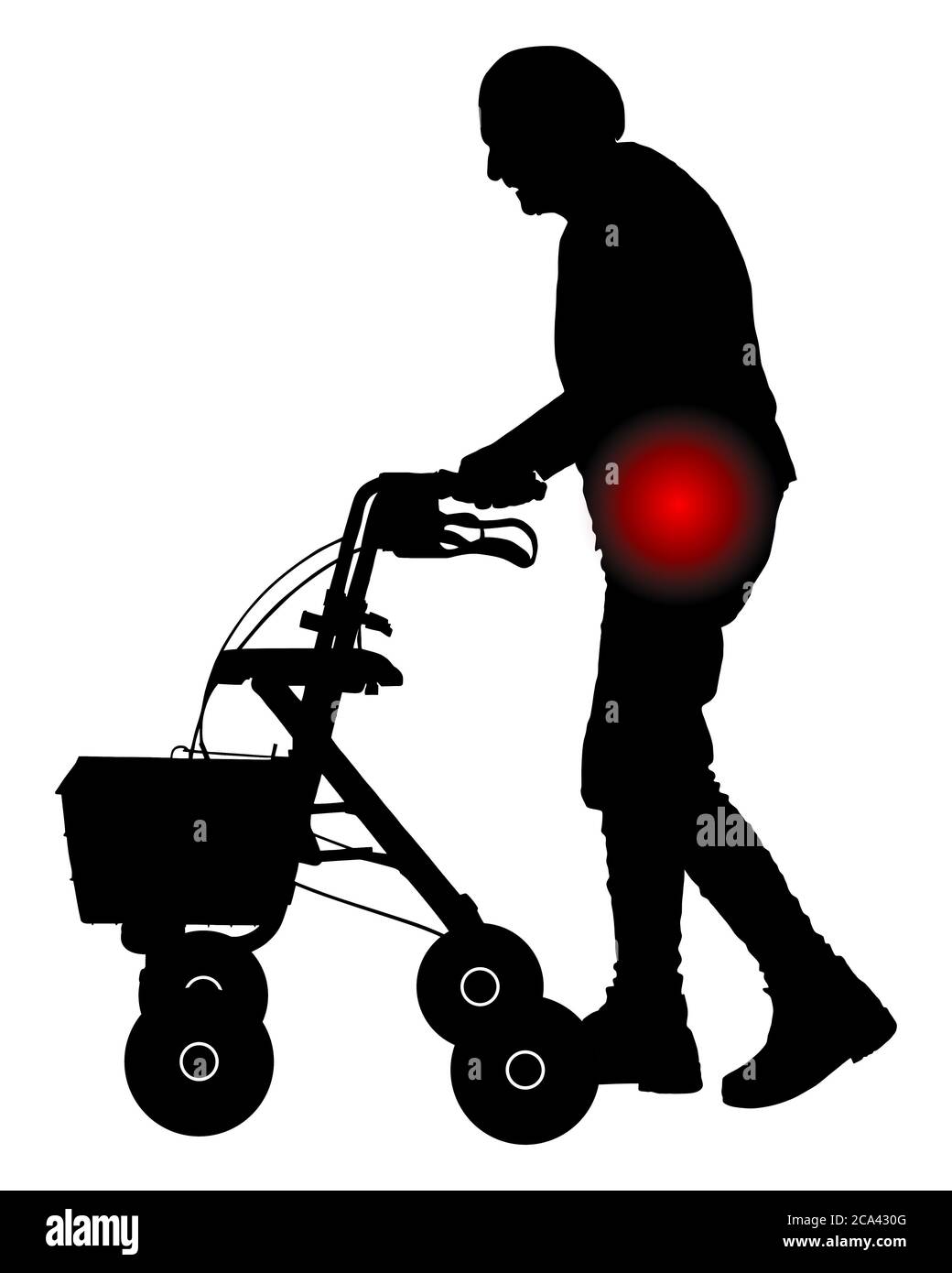 Elderly woman rollator wheeled walker hi-res stock photography and ...