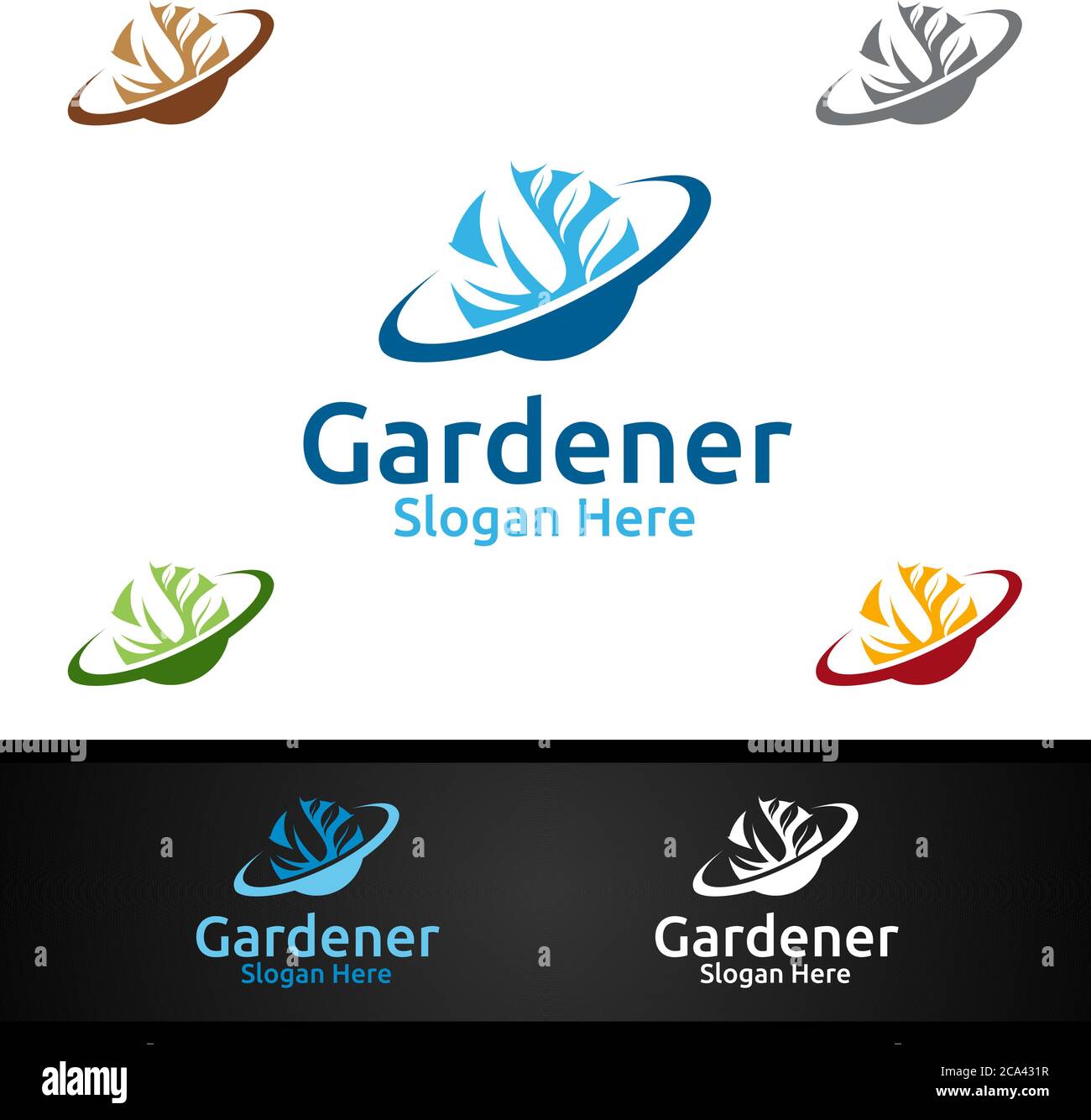 Planet Gardener Logo with Green Garden Environment or Botanical ...