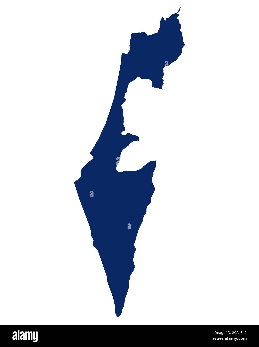 Map of Israel in blue colour Stock Photo - Alamy