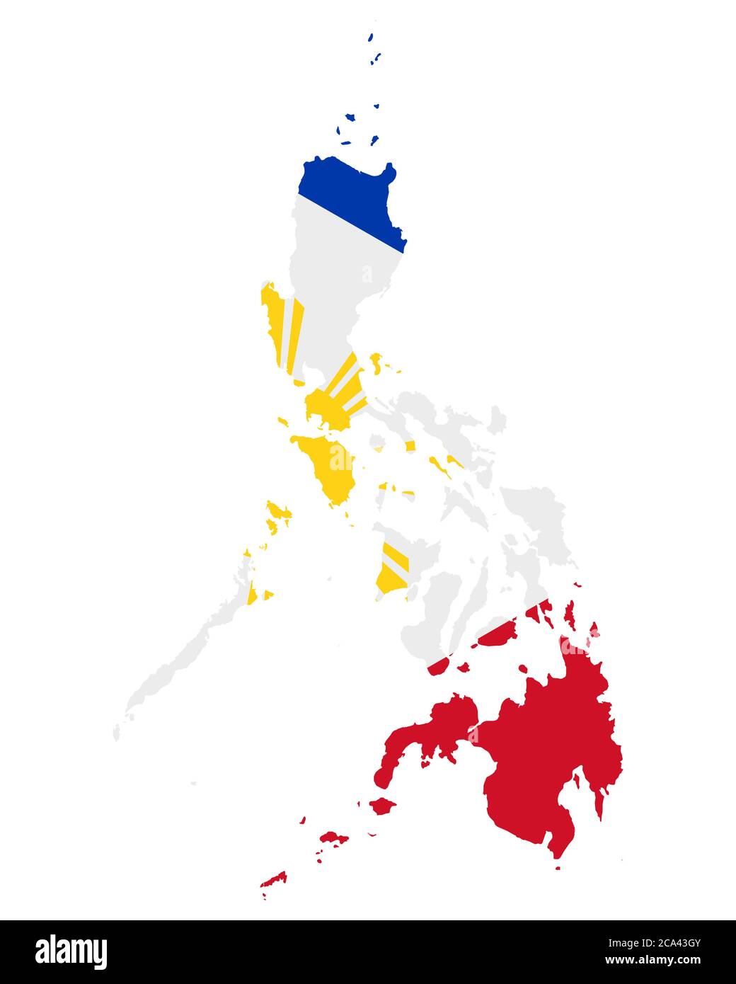 Flag in map of Philippines Stock Photo - Alamy