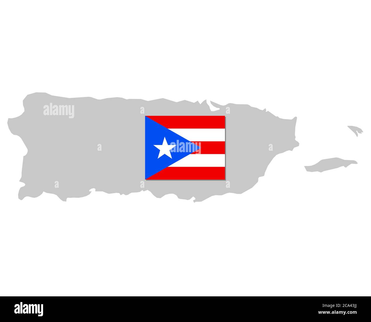 Flag and map of Puerto Rico Stock Photo - Alamy