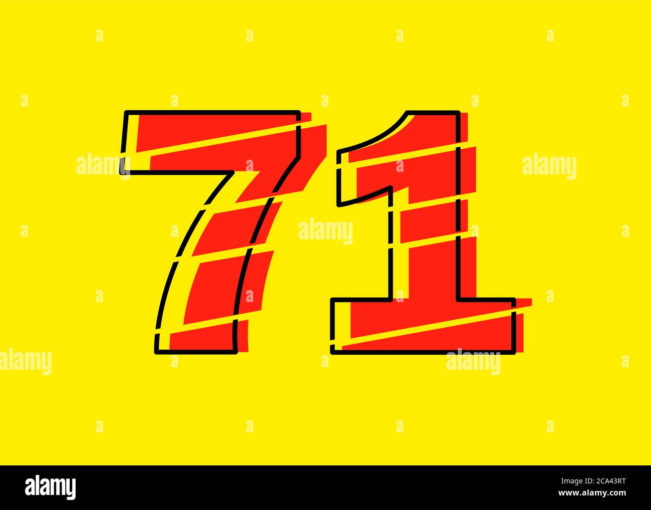 Number 71 Stock Vector Images - Alamy