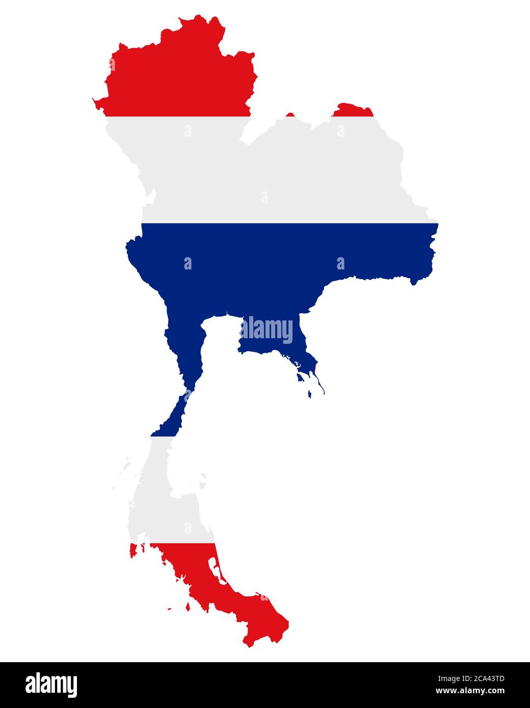 Flag in map of Thailand Stock Photo - Alamy
