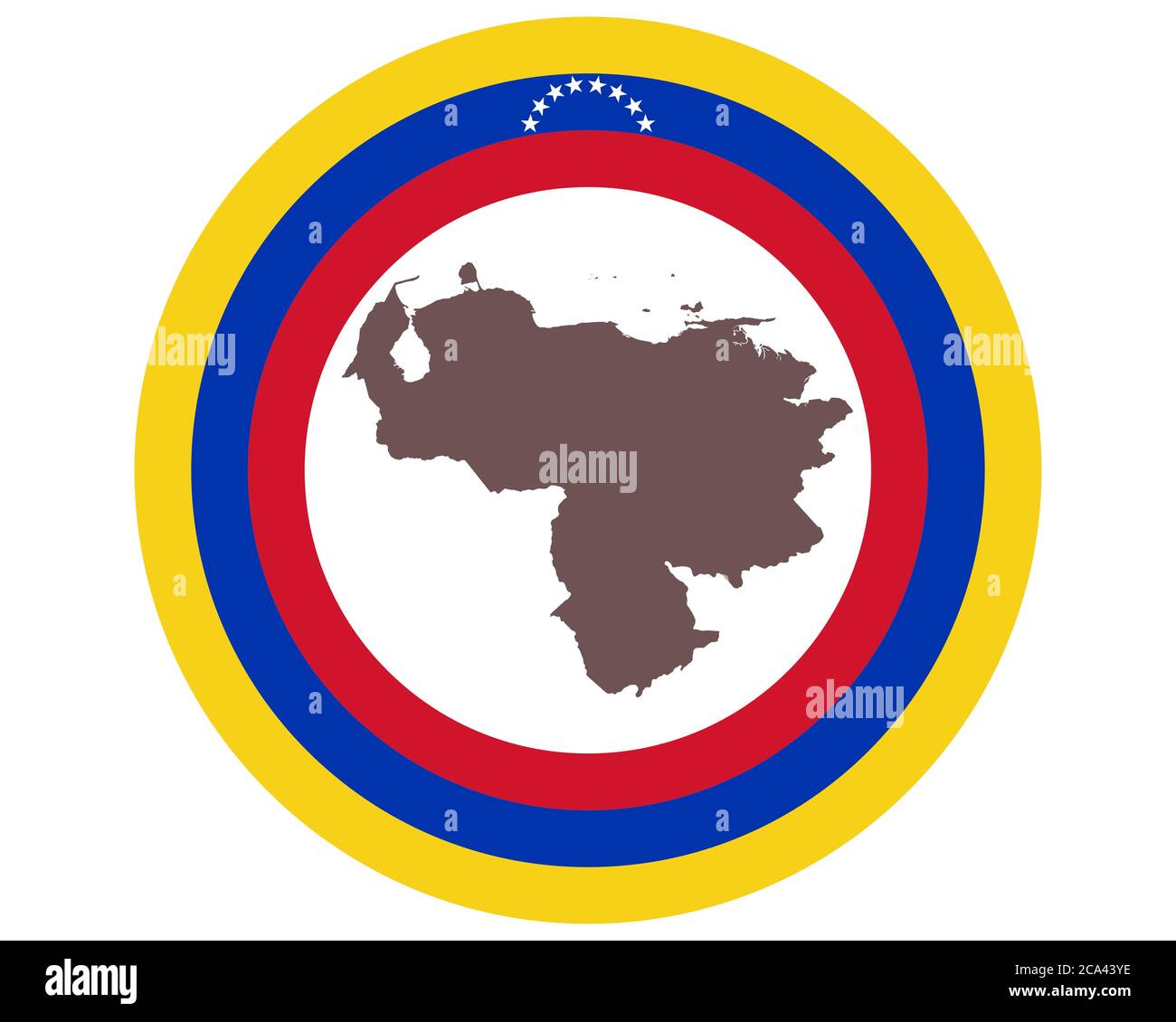 Map of Venezuela on background with flag Stock Photo - Alamy