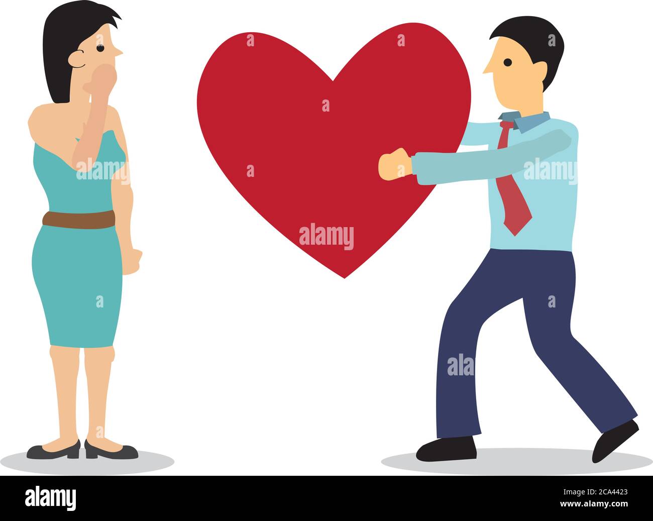 Couple looking at each other with love. Concept of love and romance ...