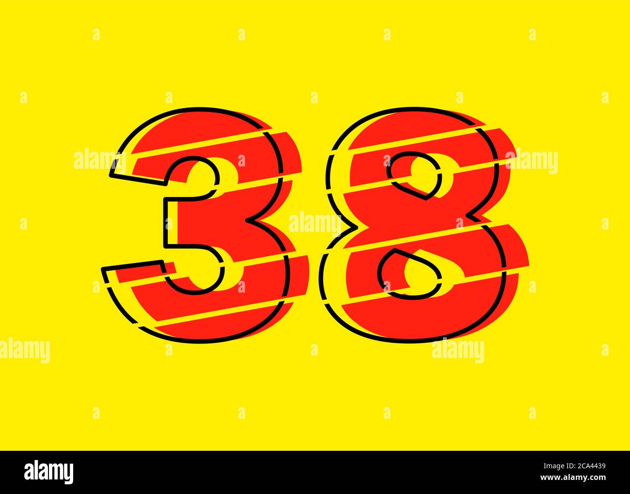 Number 38 Stock Vector Images - Alamy