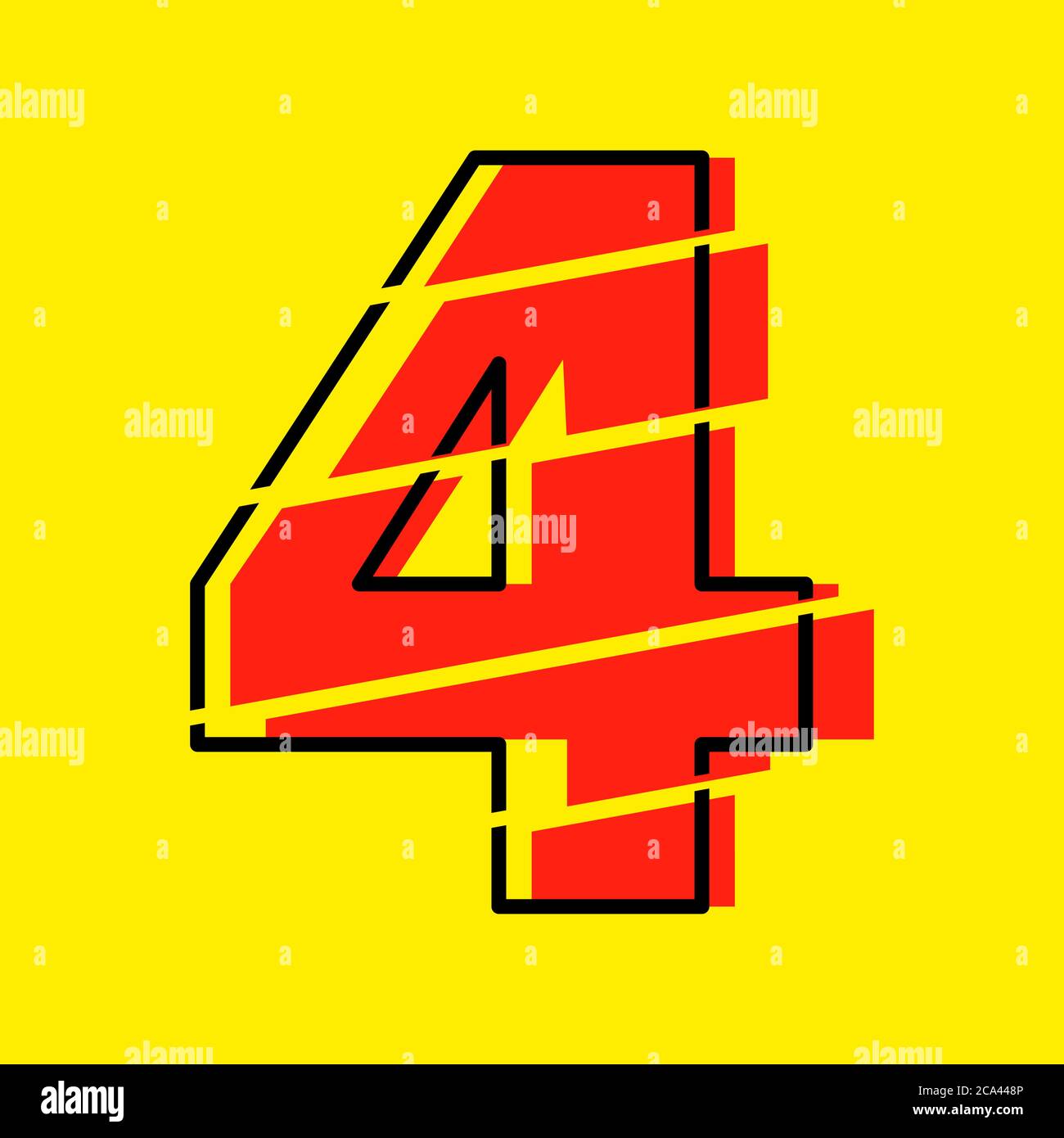 Numeral 4 Stock Vector Images - Alamy