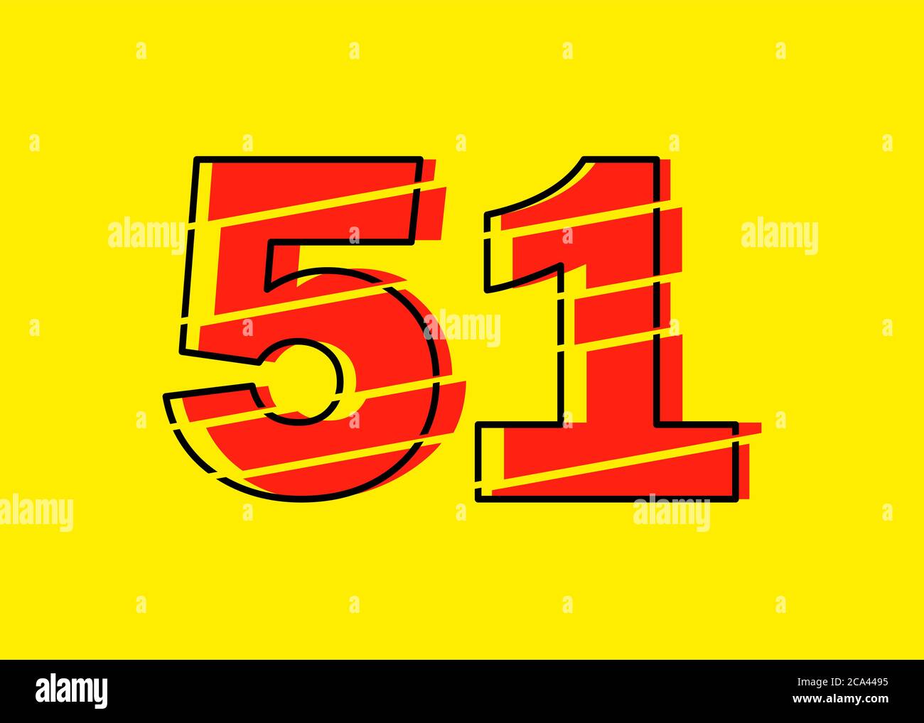 Number 51 Stock Vector Images - Alamy