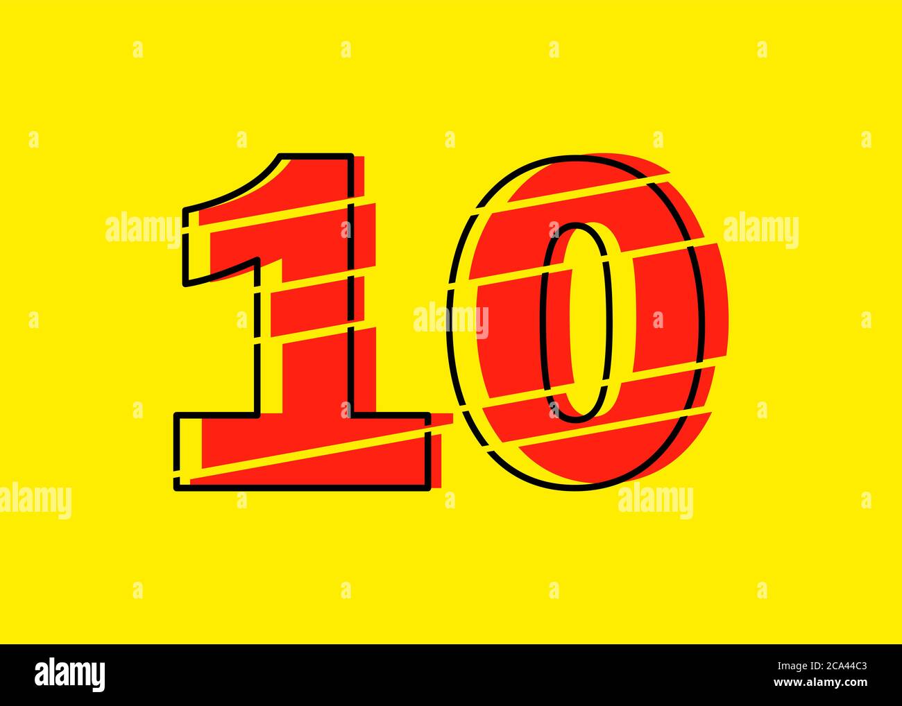 Number 10 vector vectors hi-res stock photography and images - Alamy