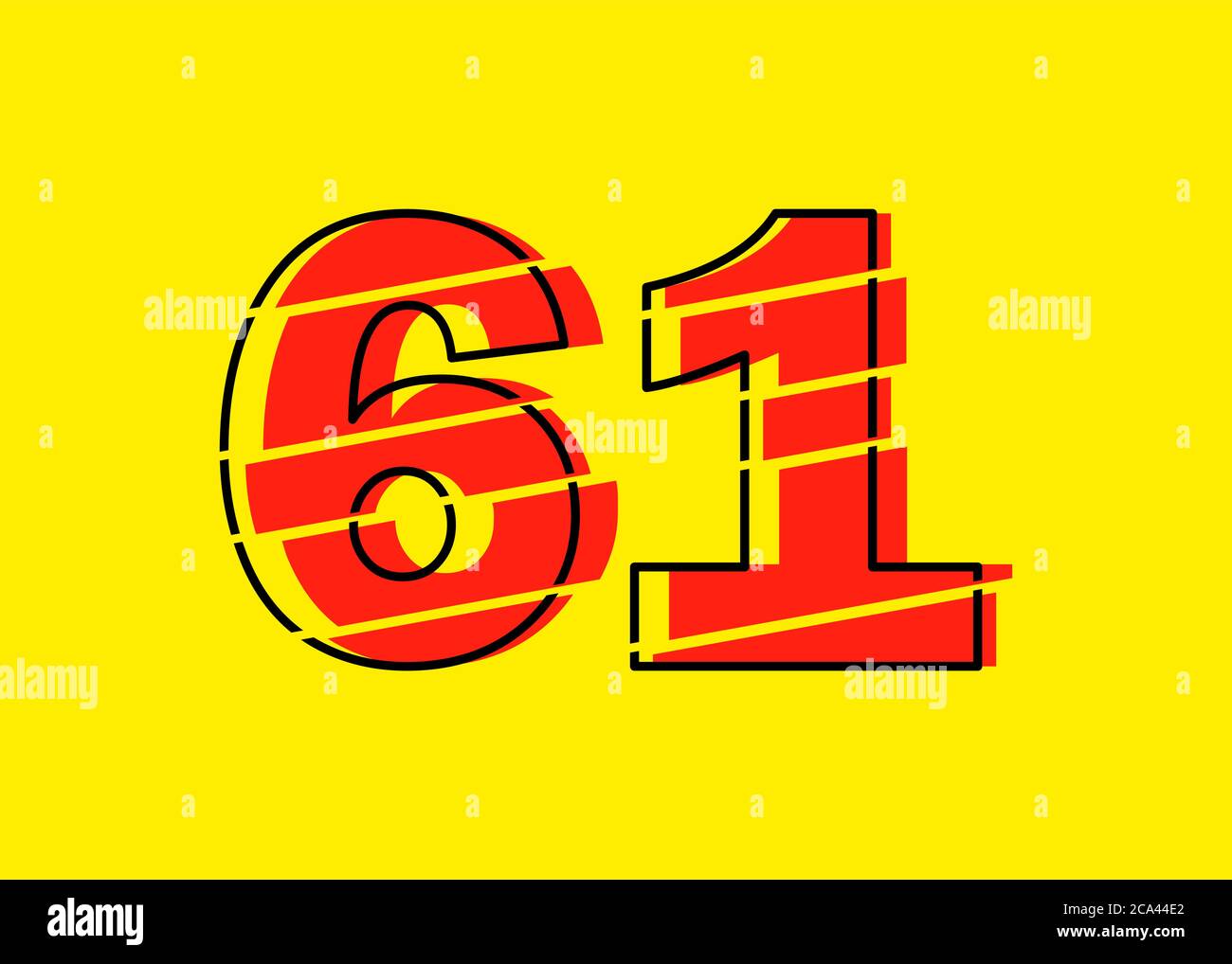 Number 61 Stock Vector Images - Alamy