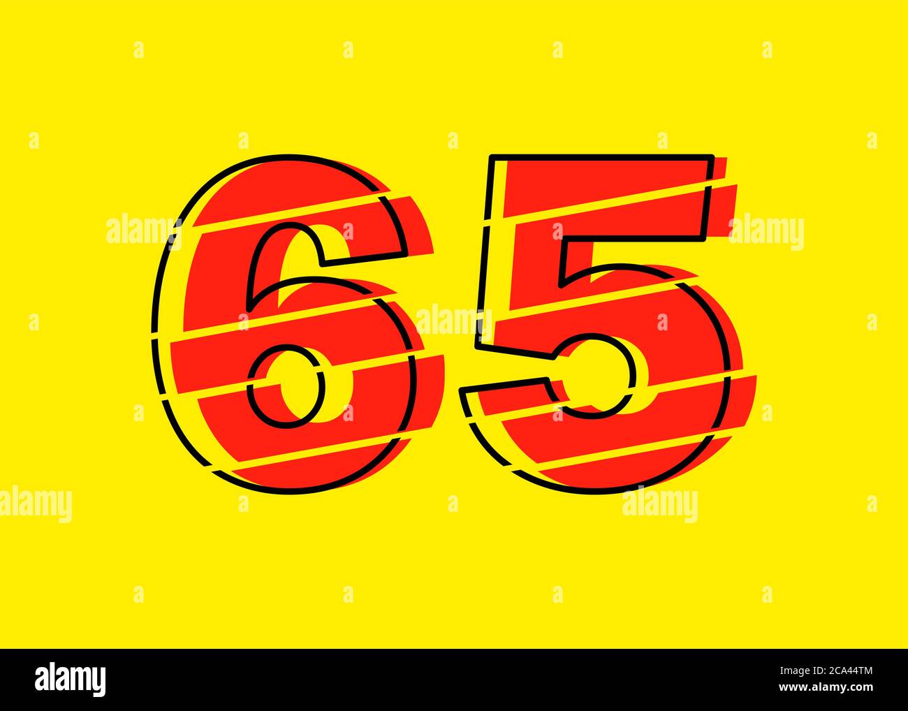 Number 65 Stock Vector Images - Alamy