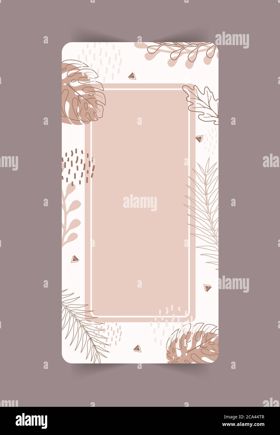 Stories template. Abstract vertical background with autumn elements ...