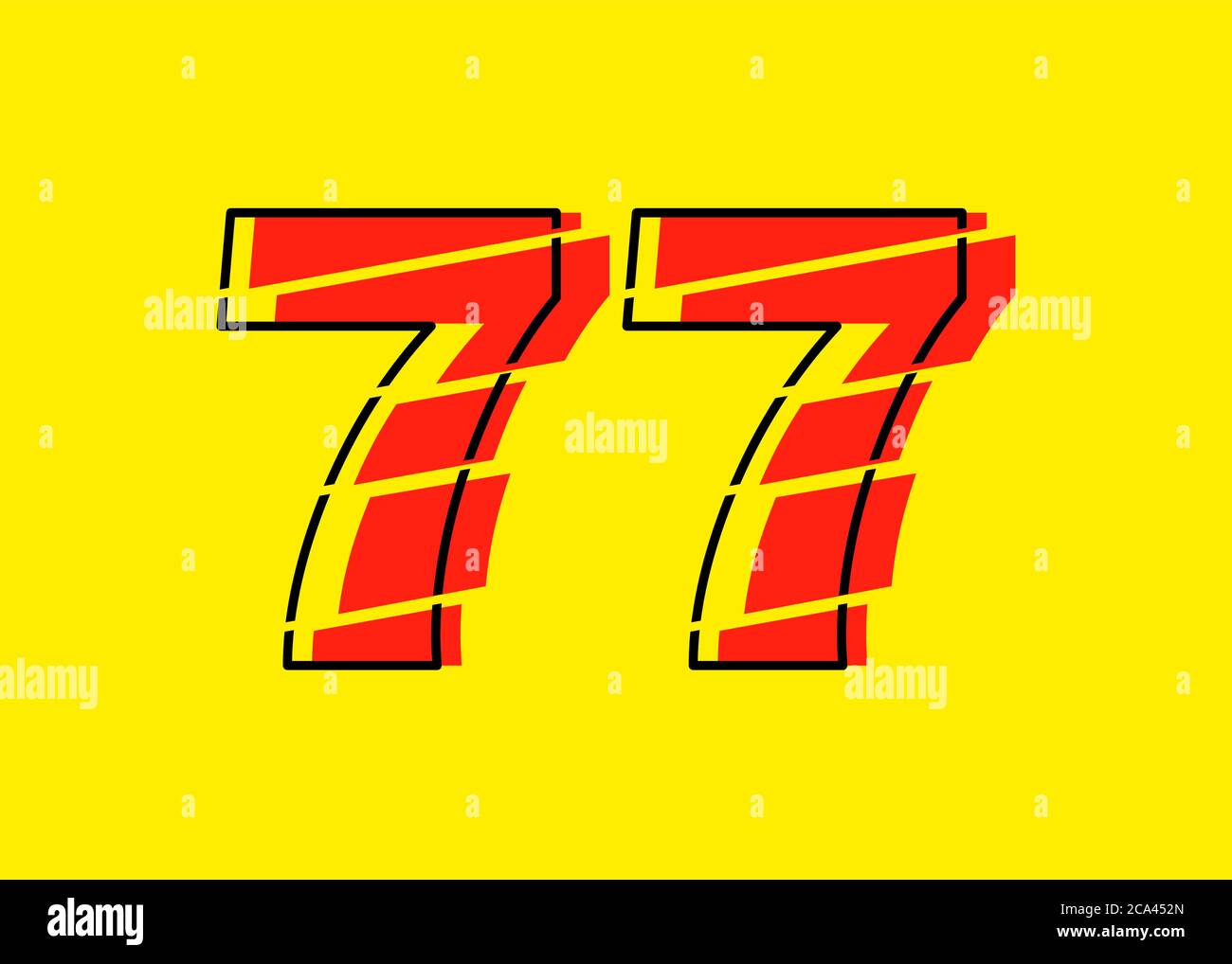 Card number 77 Stock Vector Images - Alamy