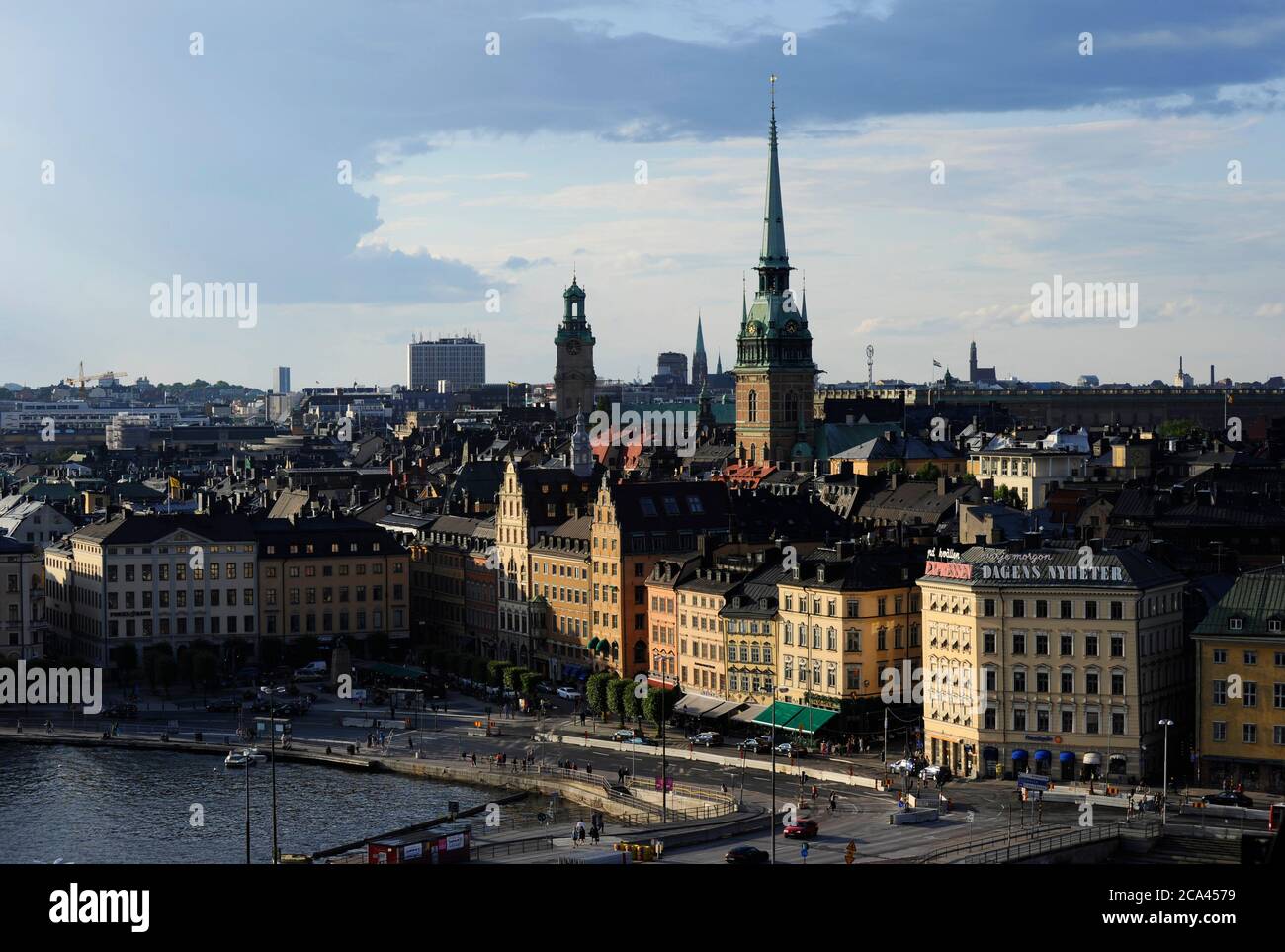 Sweden, Stockholm. Panoramic of the Old Town (Gamla Stan) and the ...