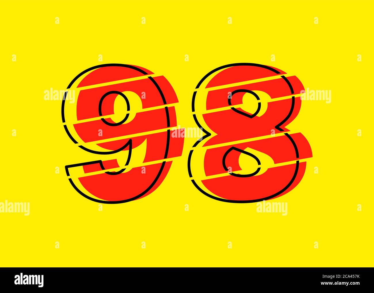 Number 98 Stock Vector Images - Alamy