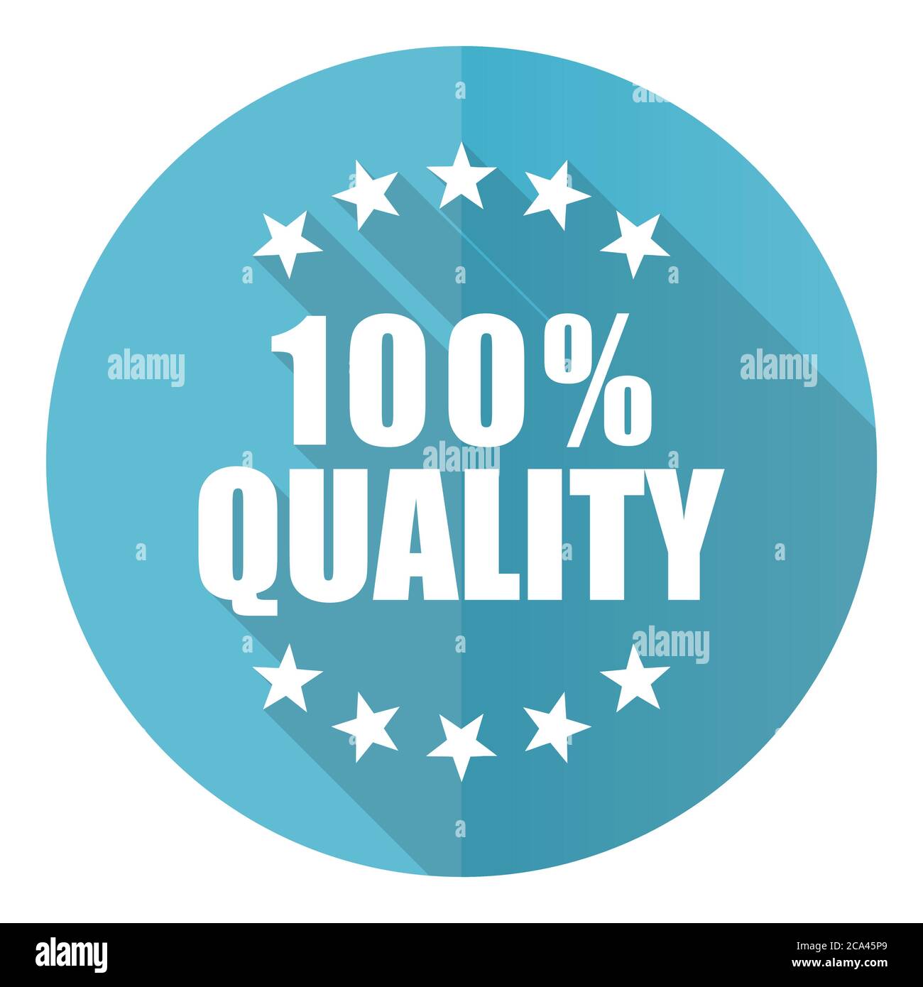 Quality vector icon, flat design blue round web button isolated on ...