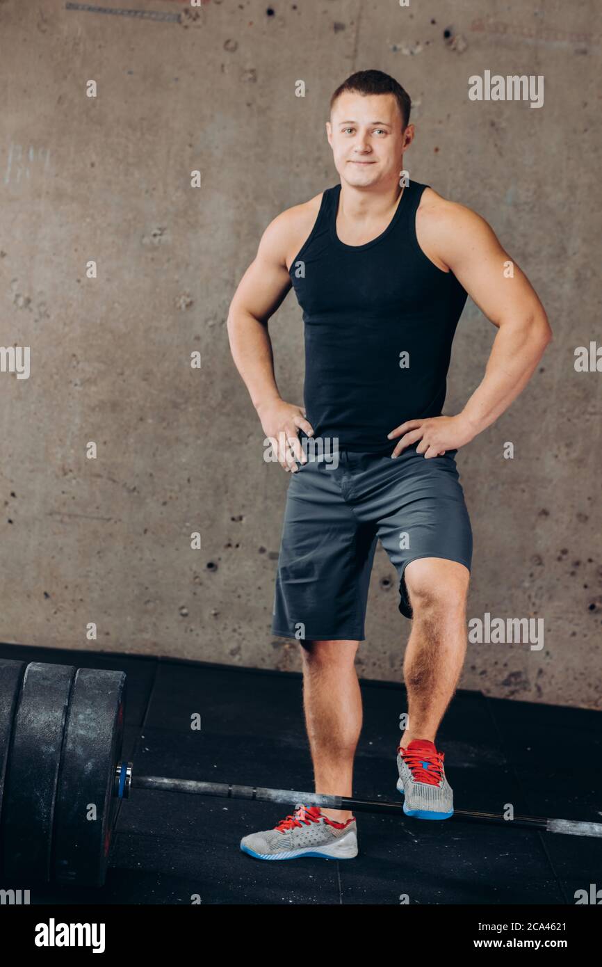 Male bodybuilder with hands on hips hi-res stock photography and images ...