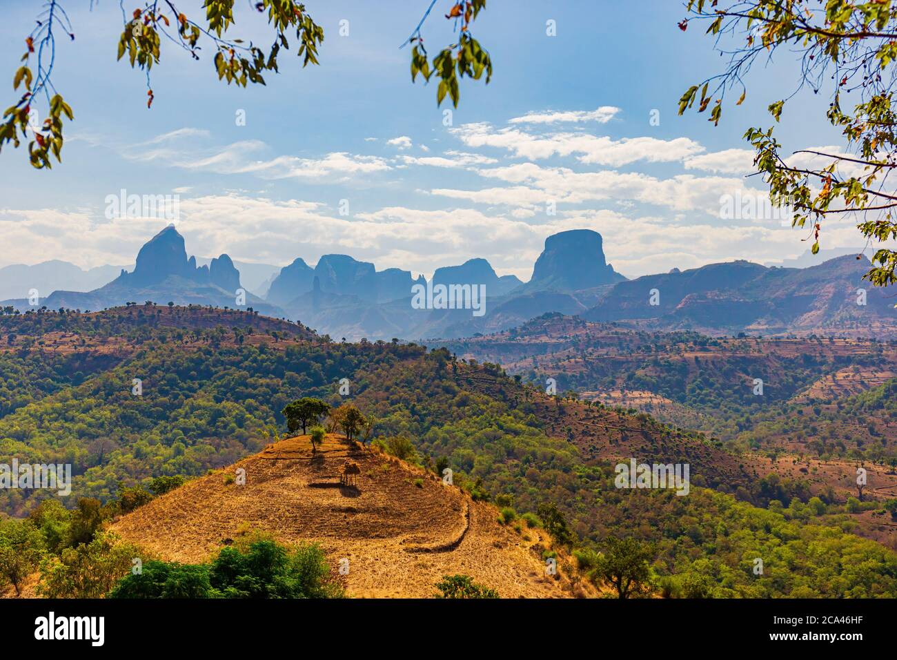 Breathtaking landscape view of the Simien Mountains National Park ...