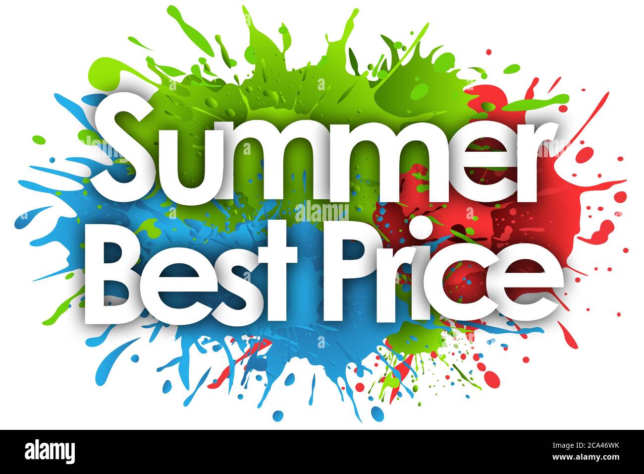 Summer Best Price in splash’s background Stock Photo - Alamy