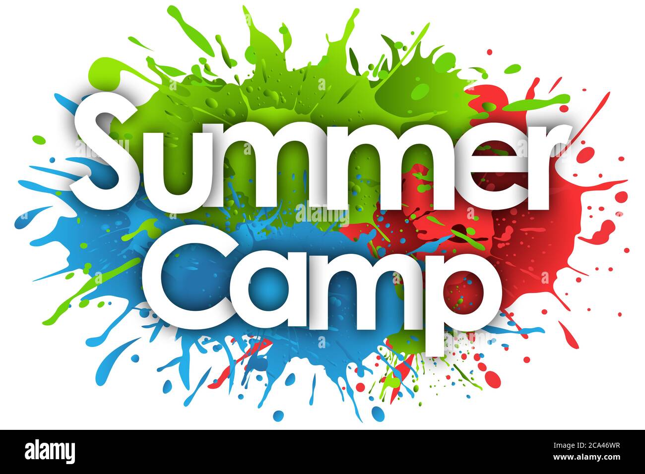 Summer Camp in splash’s background Stock Photo - Alamy