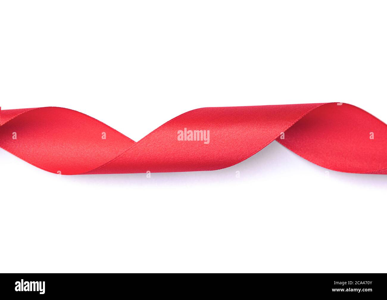 Red ribbon isolated on white background Stock Photo - Alamy