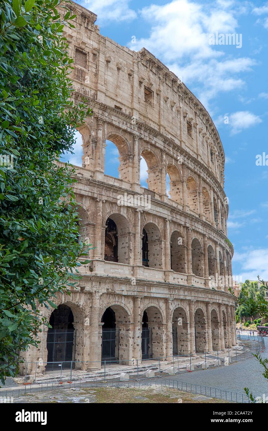 Colosseum of Rome. Fight arena of Roman Empire, Rome Italy Stock Photo ...