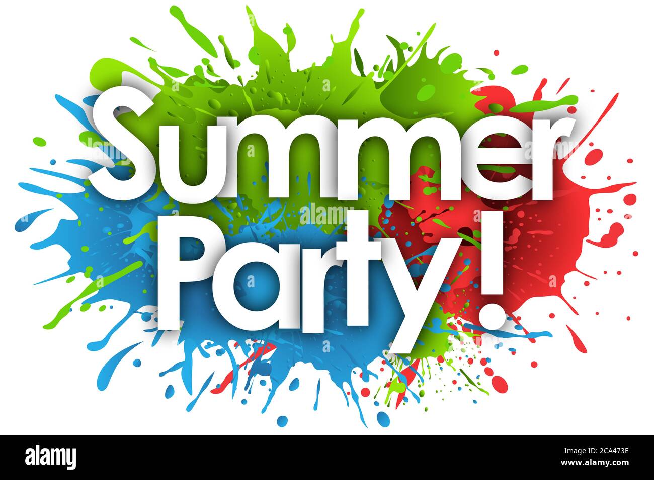 Summer Party in splash’s background Stock Photo - Alamy