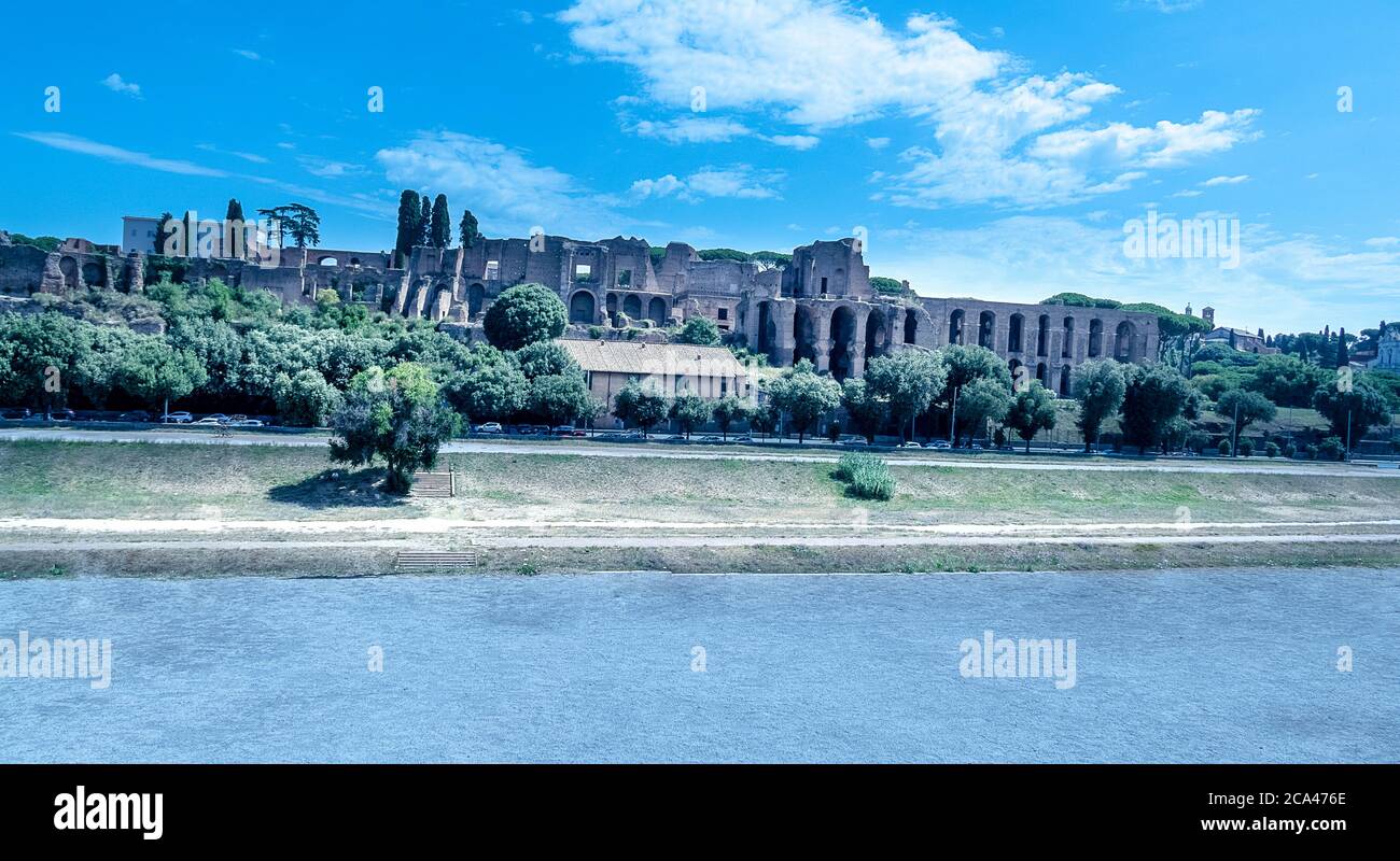 Circus Mximus, ancient Roman chariot-racing stadium in centre of Rome ...