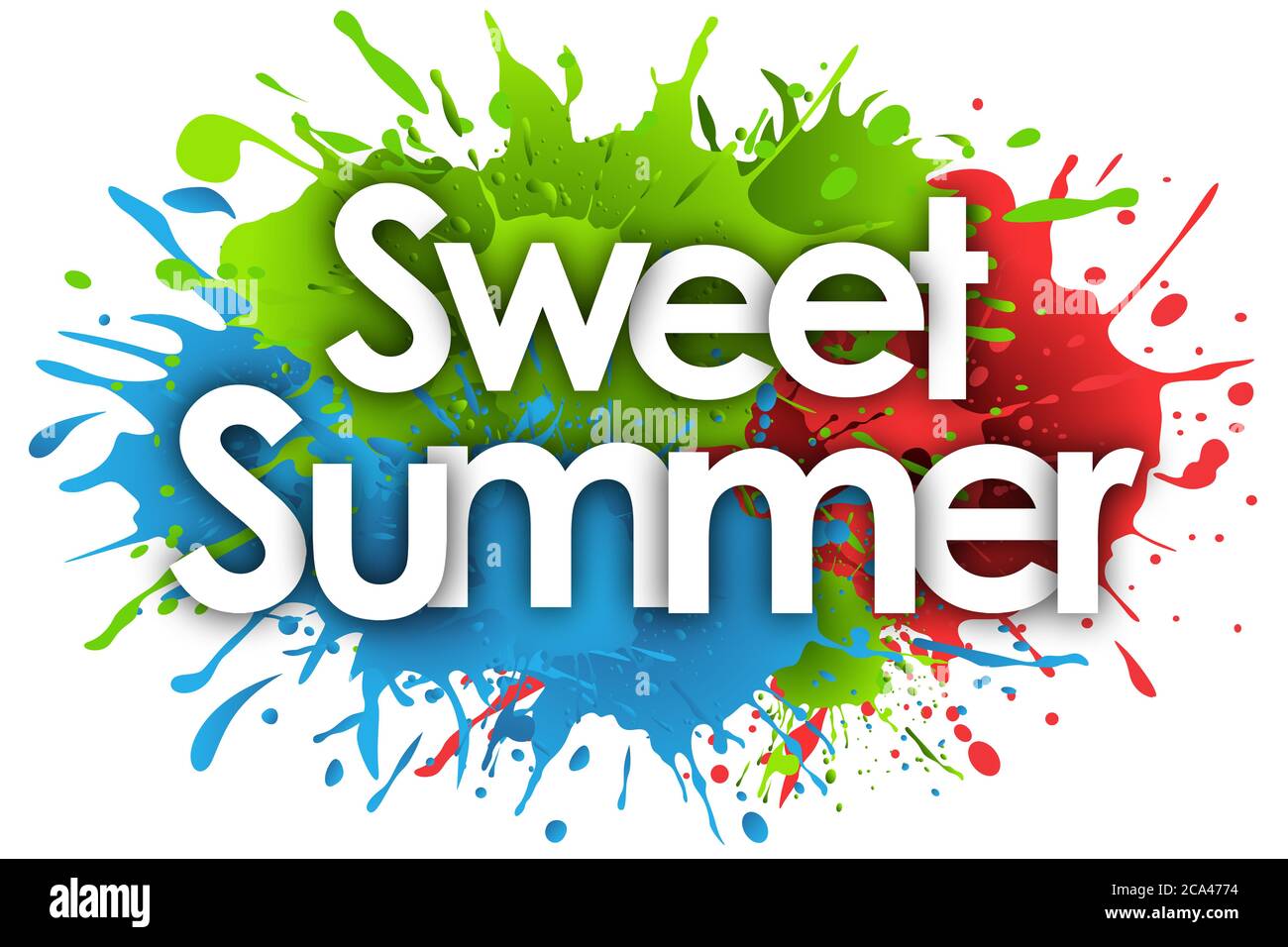 Sweet Summer in splash’s background Stock Photo - Alamy