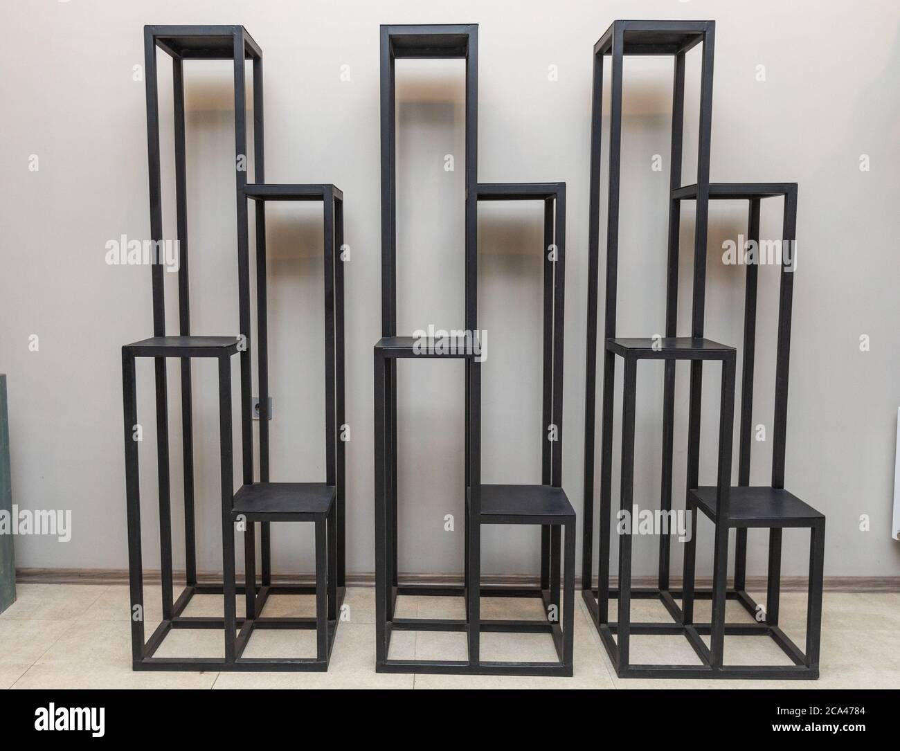 Big empty iron showcase Stock Photo - Alamy