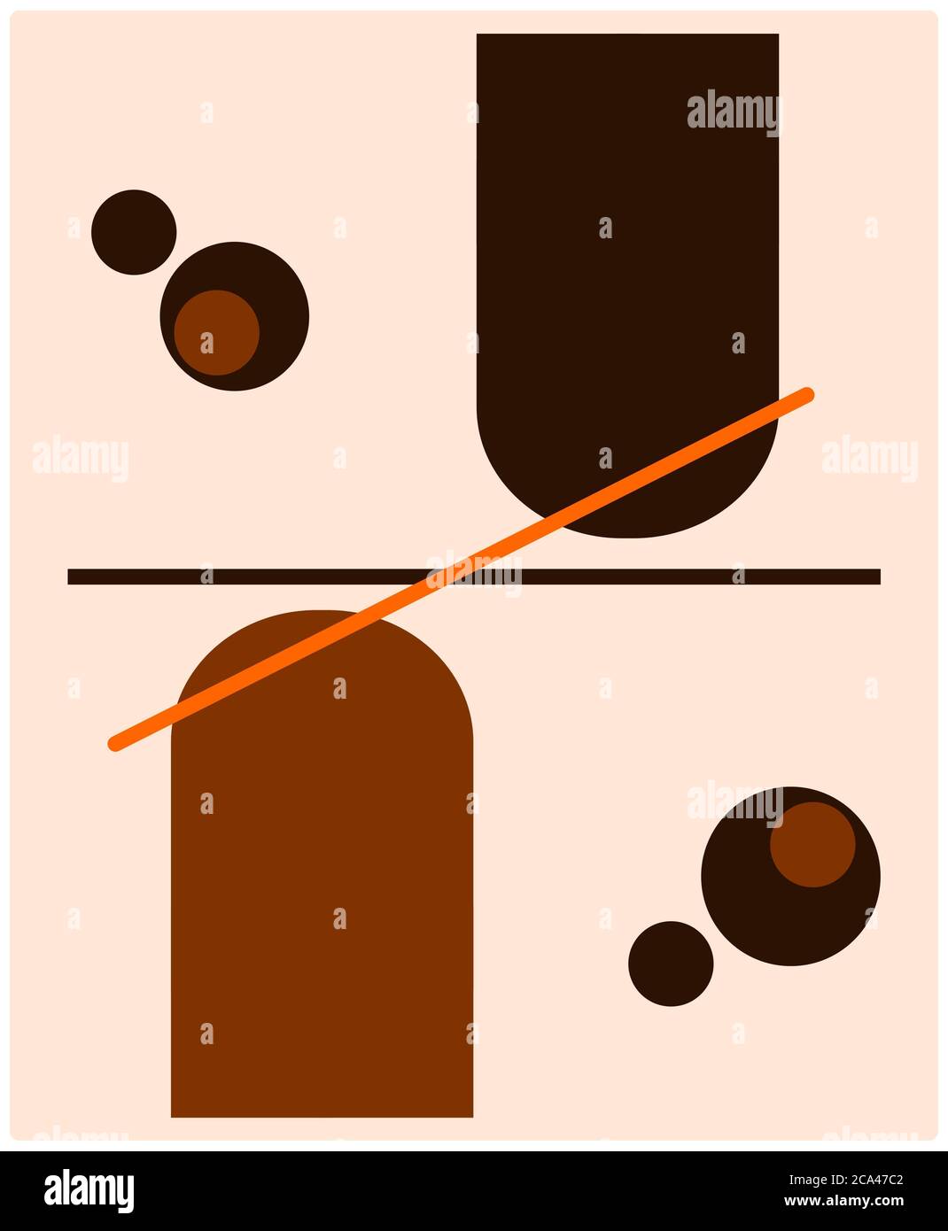 Decorative minimalist wall decor design with balance theme Stock Photo ...