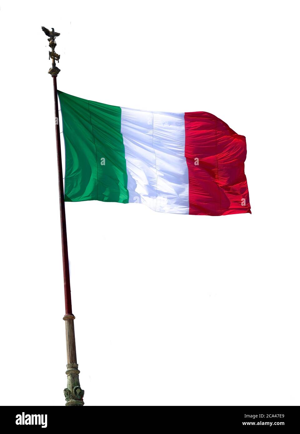 Italian national flag unfurled in the wind. Italian National Pavilion ...