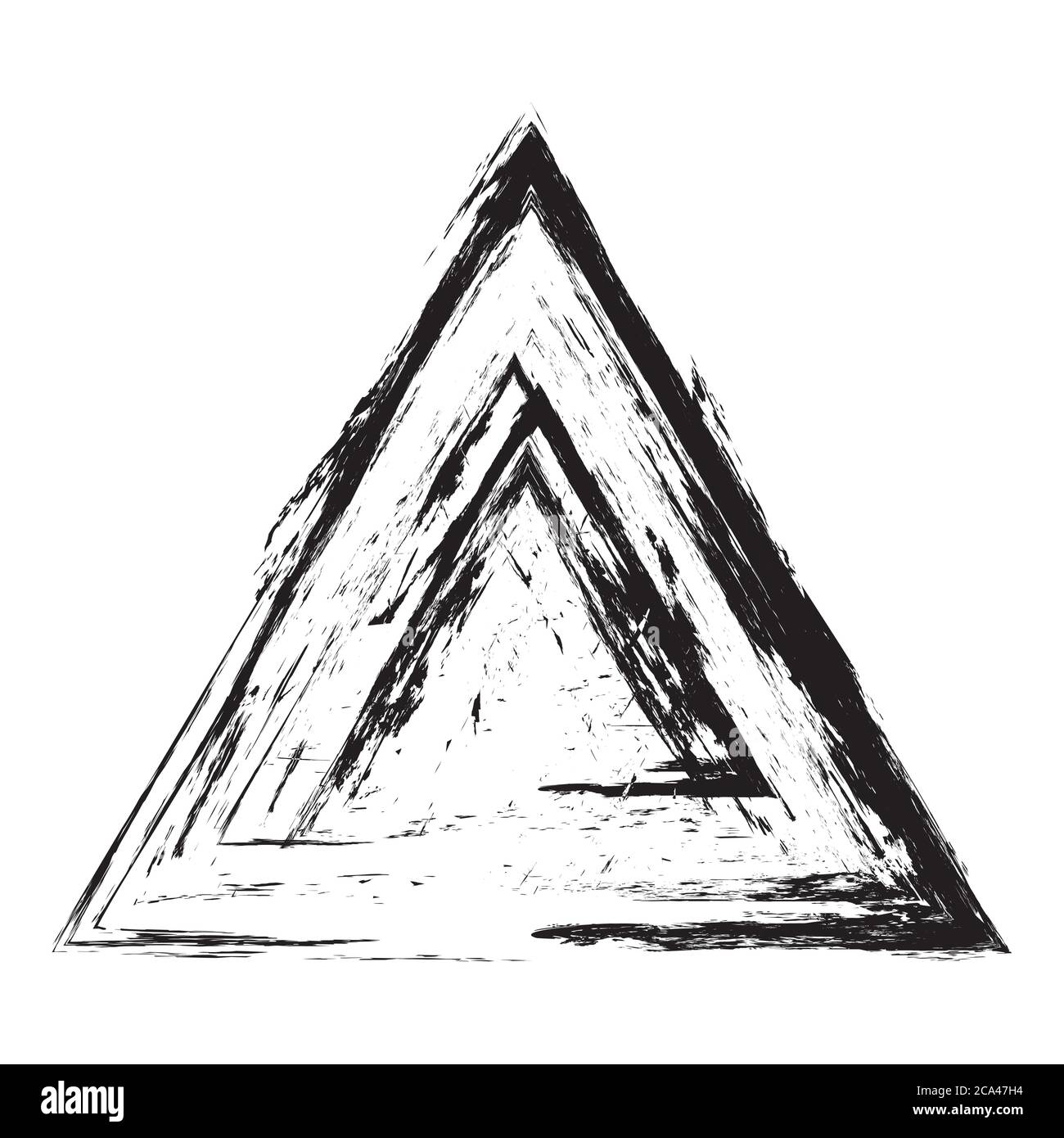 Grunge triangular frame. Vector element for design flyers, brochures ...