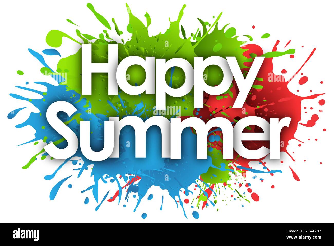 happy Summer in splash’s background Stock Photo - Alamy