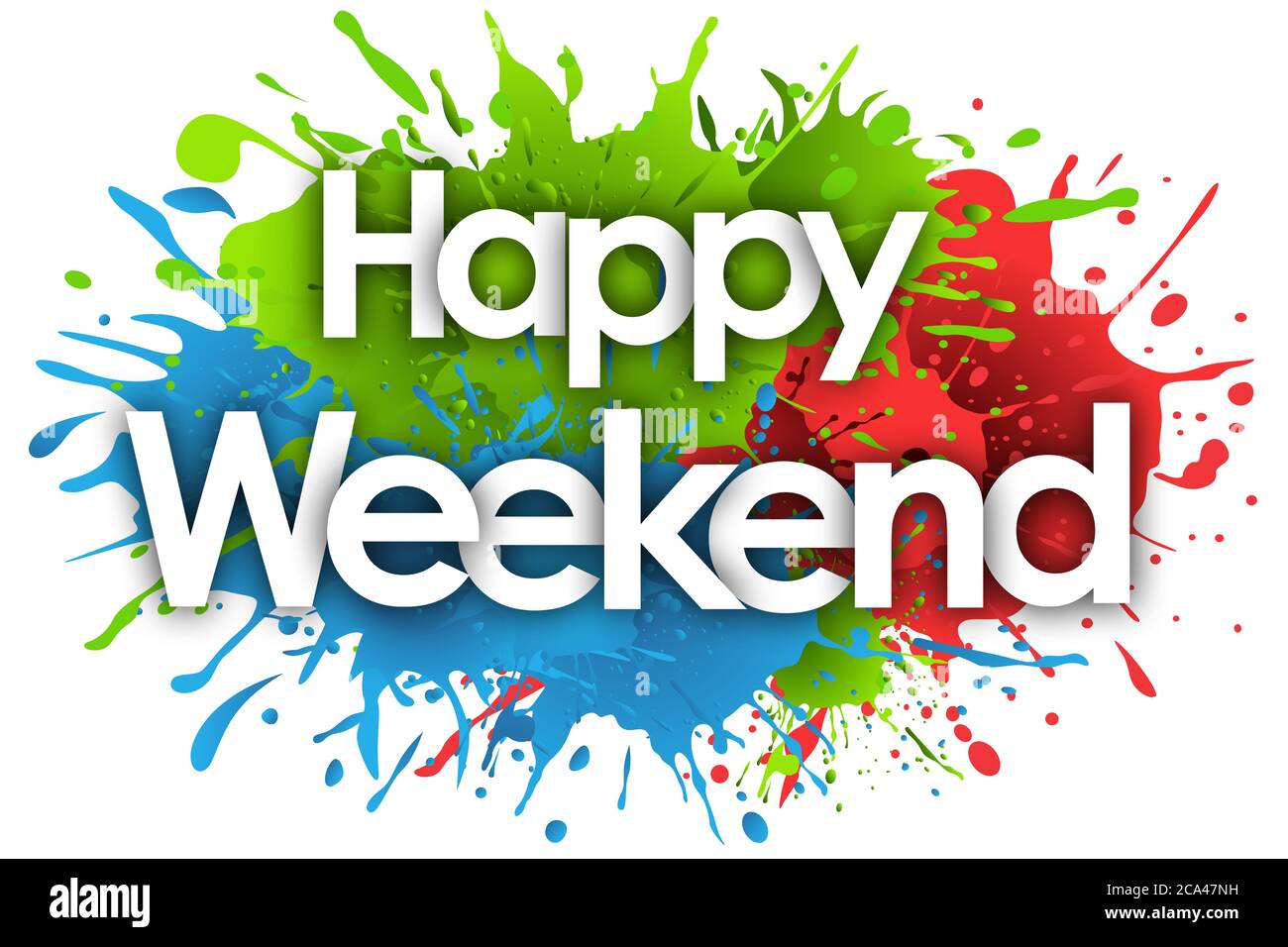 happy weekend in splash’s background Stock Photo - Alamy