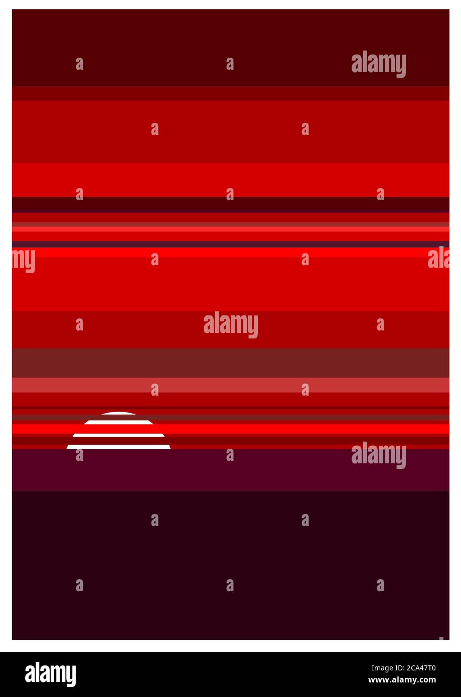 Abstract sunset drawing with red tints Stock Photo - Alamy