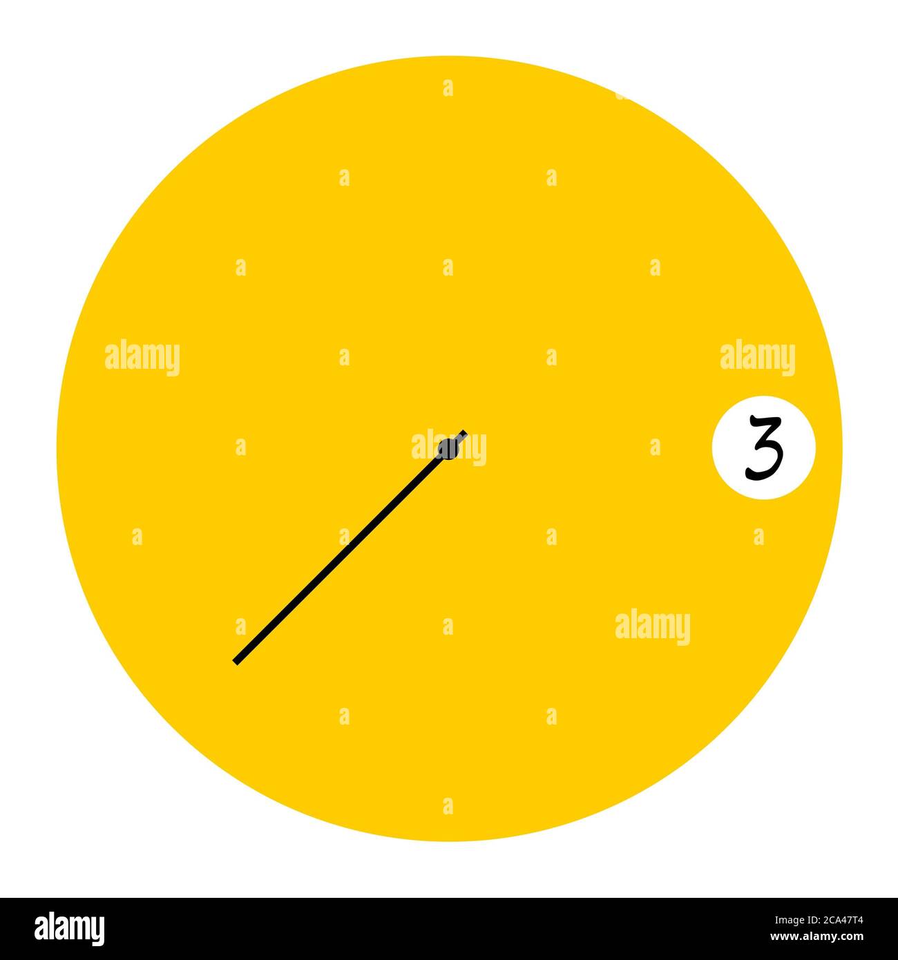 Stylized clock drawing. Minimalist, analog clock image Stock Photo - Alamy